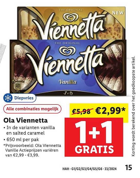Ola Viennetta aanbieding bij Lidl