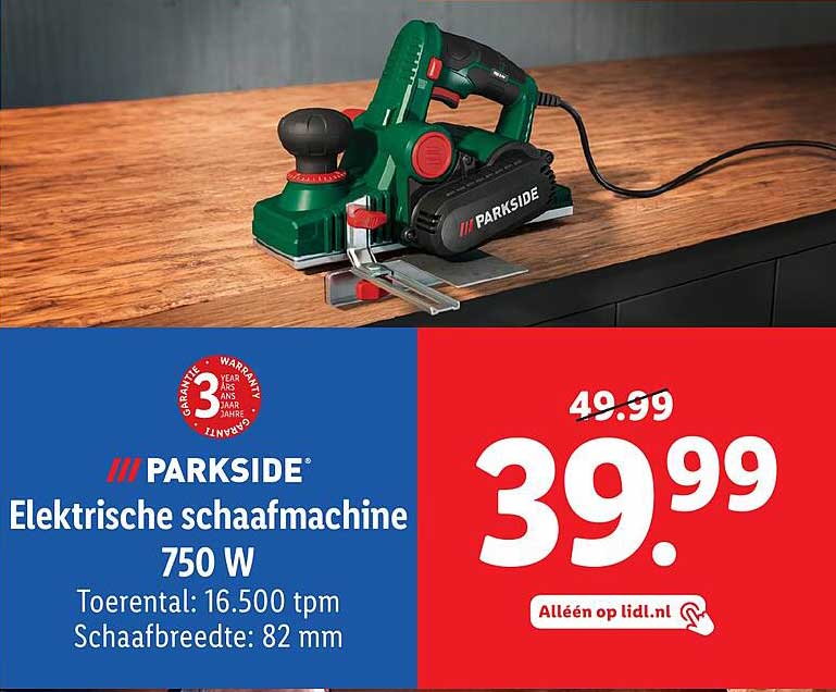 Parkside Elektrische Schaafmachine aanbieding bij Lidl