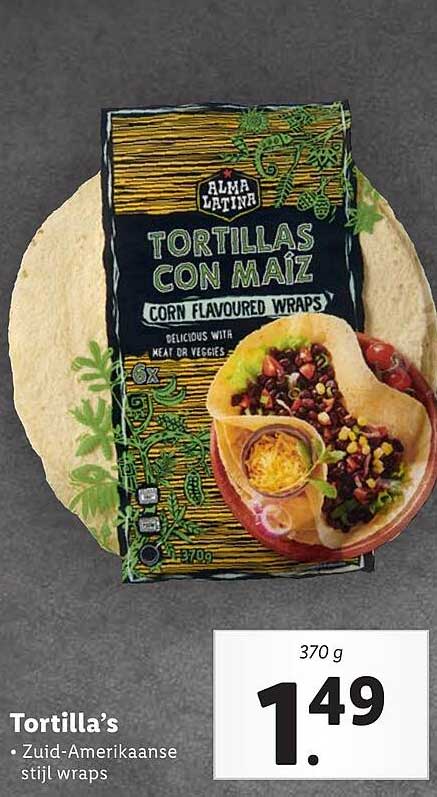 Tortilla’s aanbieding bij Lidl