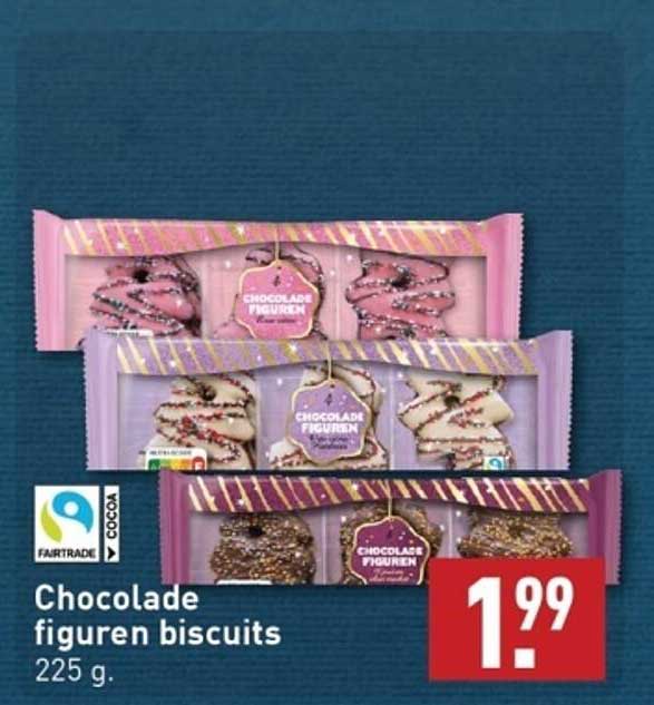 Chocolade Figuren Biscuits aanbieding bij ALDI