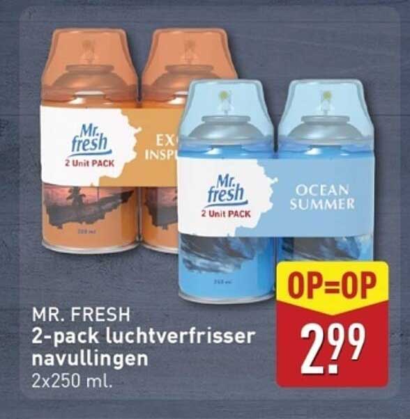 Mr. Fresh 2-Pack Luchtverfrisser Navullingen aanbieding bij ALDI
