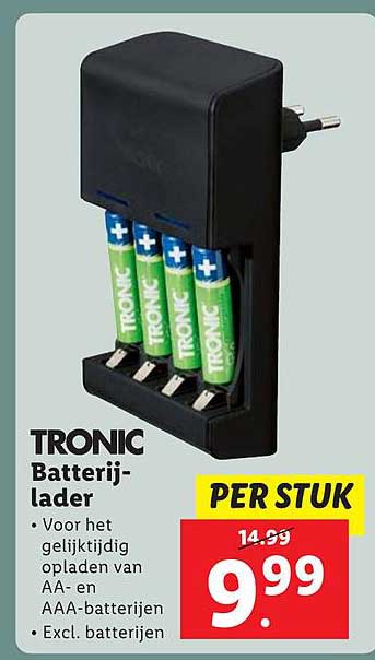 Tronic Batterijlader aanbieding bij Lidl