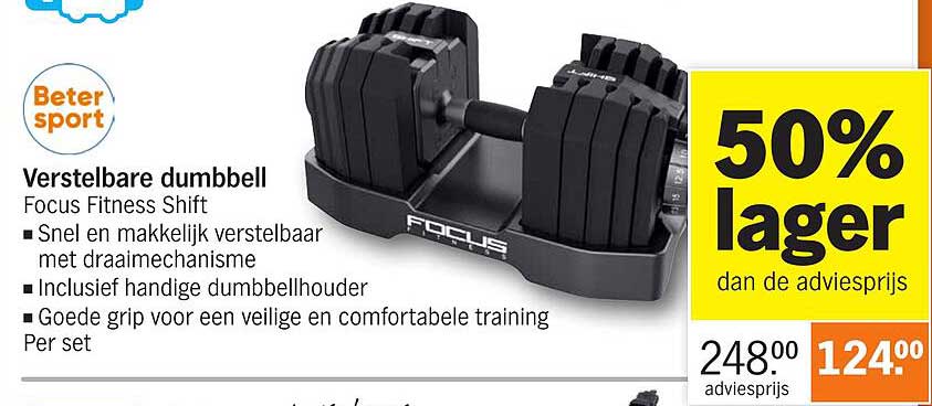 Verstelbare Dumbbell aanbieding bij Albert Heijn