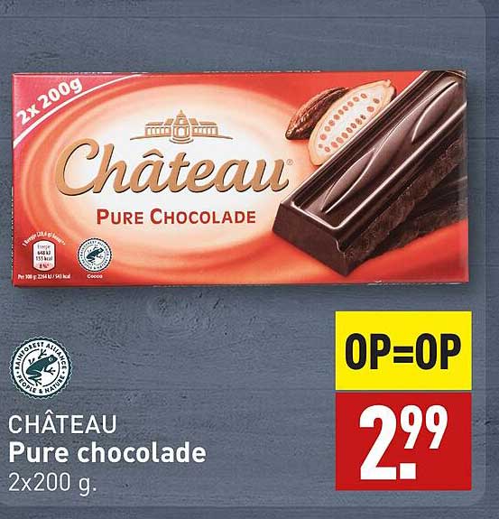 Château Pure Chocolade aanbieding bij ALDI