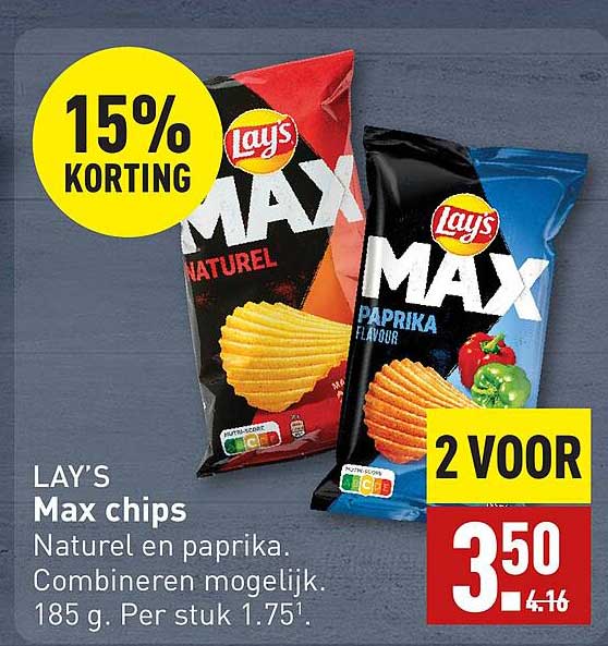 Lay’s Max Chips aanbieding bij ALDI