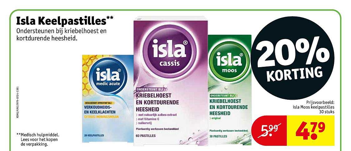 Isla Keelpastilles Aanbieding Bij Kruidvat 8652