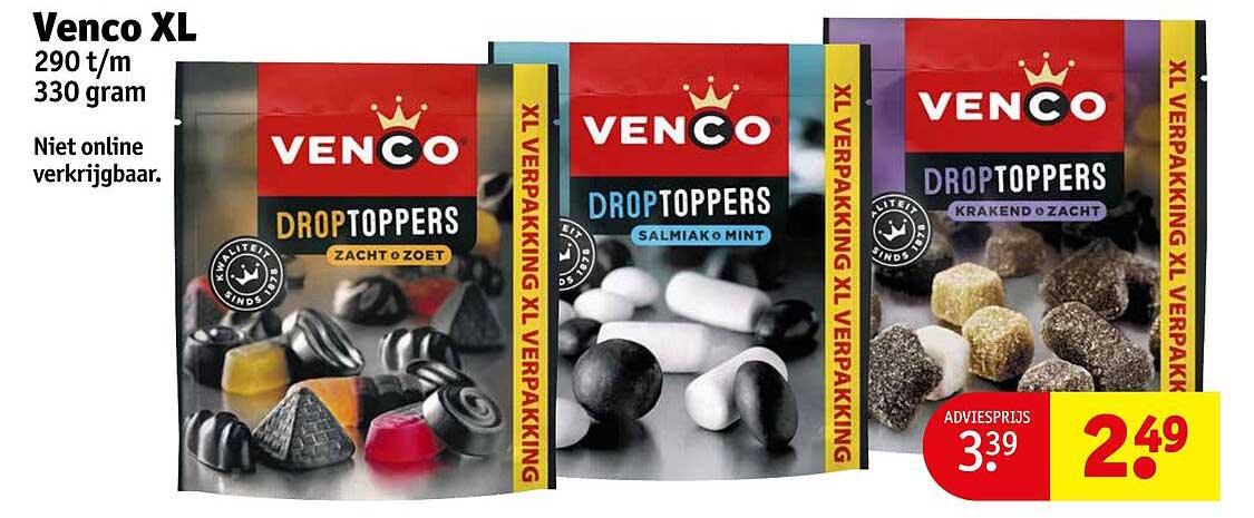 Venco Xl Droptoppers aanbieding bij Kruidvat