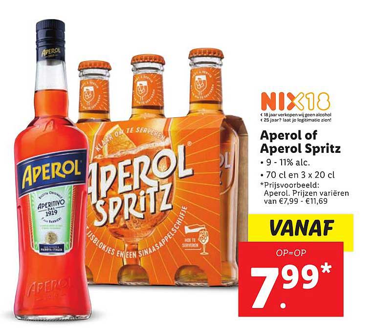 Aperol Of Aperol Spritz aanbieding bij Lidl
