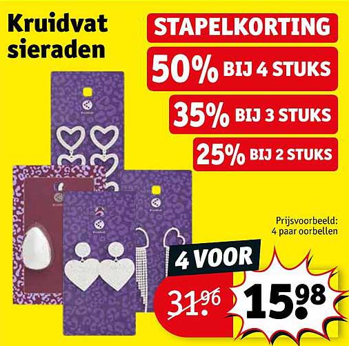 Kruidvat Sieraden aanbieding bij Kruidvat