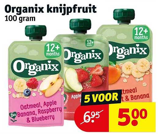 Organix Knijpfruit aanbieding bij Kruidvat