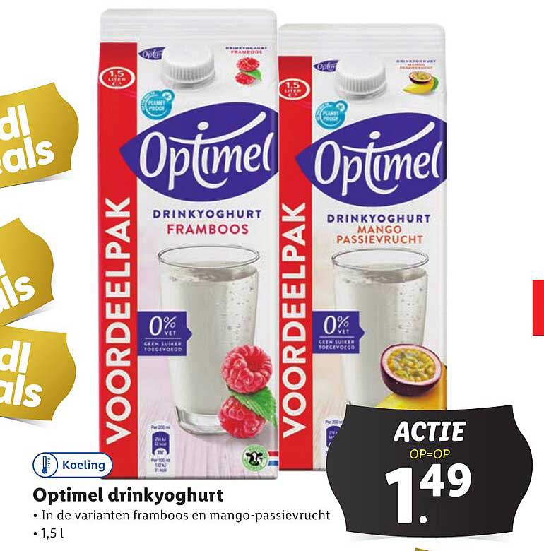Optimel Drinkyoghurt aanbieding bij Lidl
