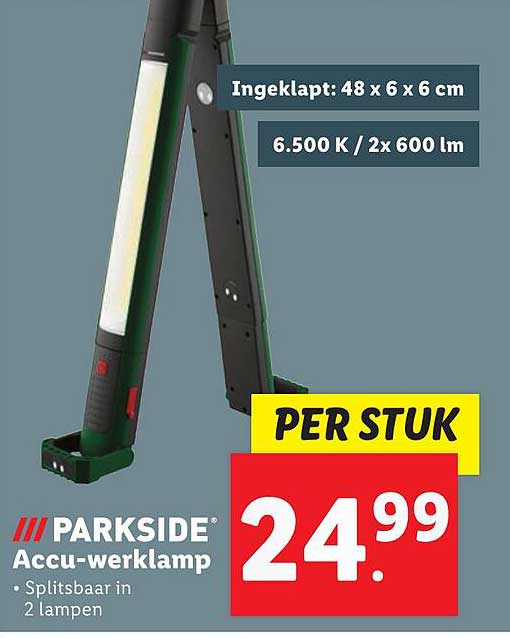 Parkside Accu-Werklamp aanbieding bij Lidl