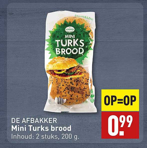 Mini Turks Brood aanbieding bij ALDI