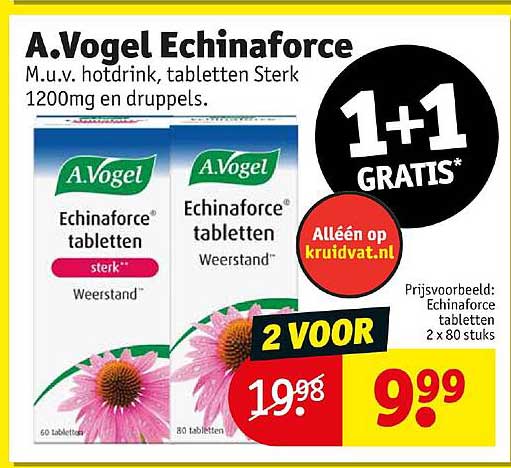 A.vogel Echinaforce Tabletten aanbieding bij Kruidvat