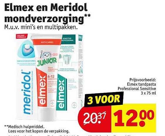 Elmex En Meridol Mondverzorging** aanbieding bij Kruidvat