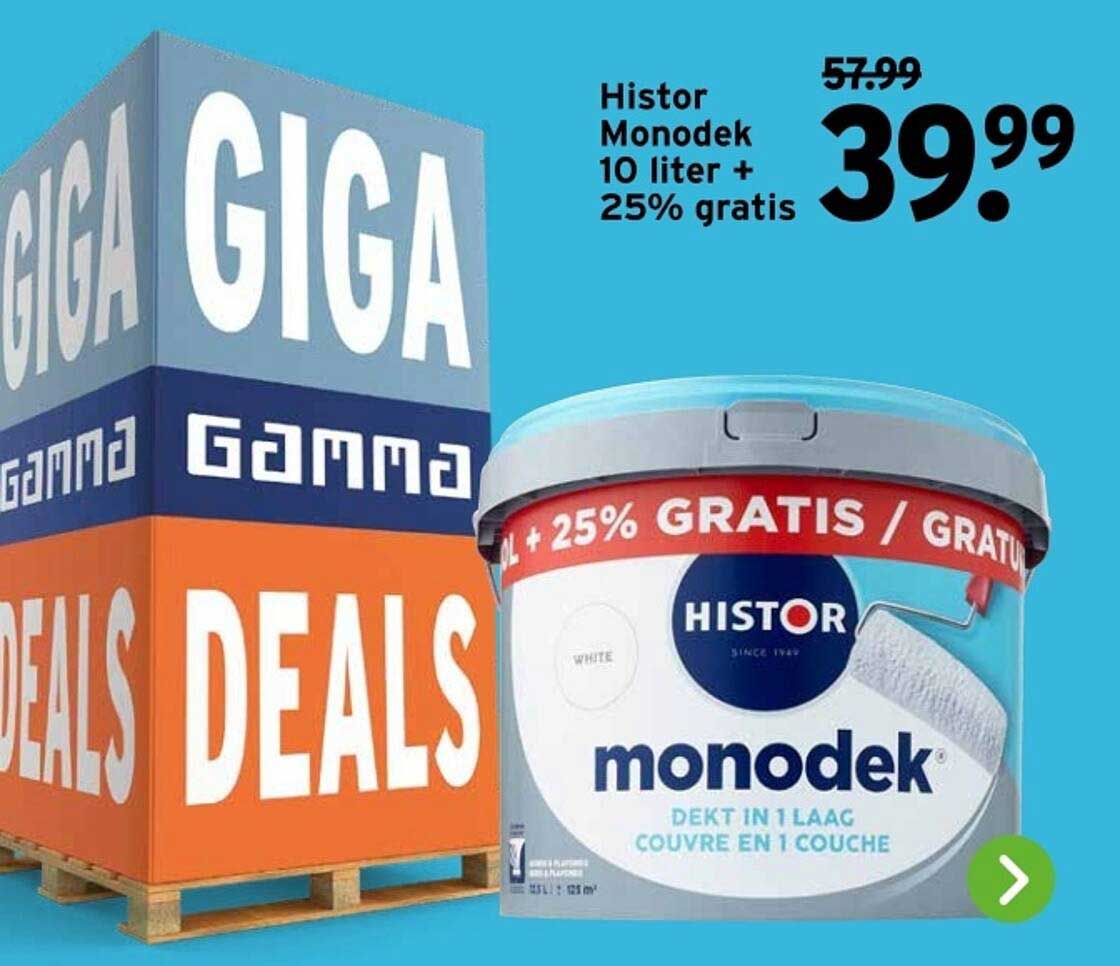 Histor Monodek aanbieding bij GAMMA