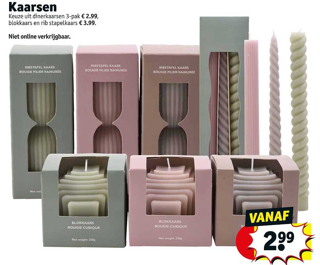 Kaarsen aanbieding bij Kruidvat