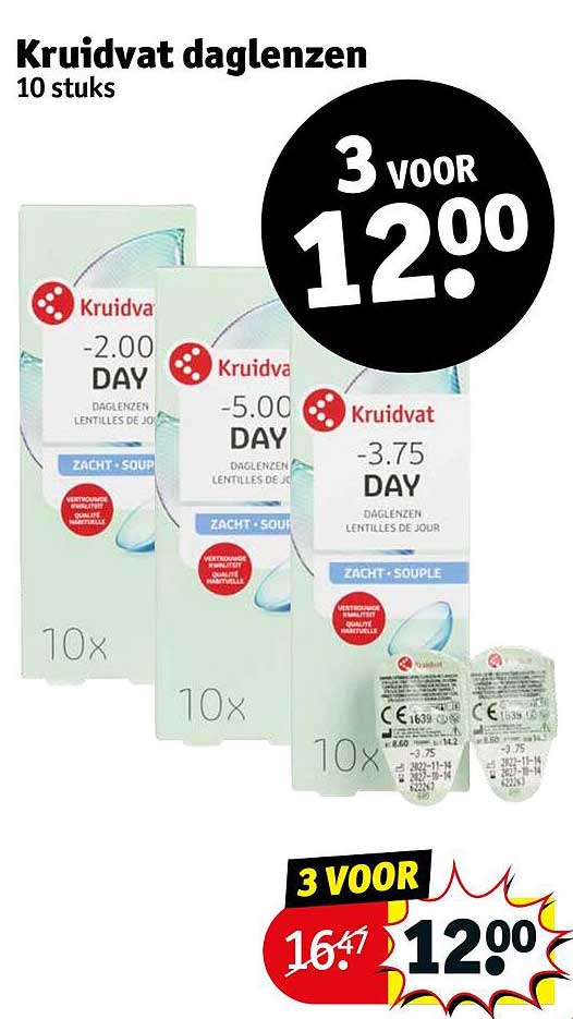Kruidvat Daglenzen aanbieding bij Kruidvat