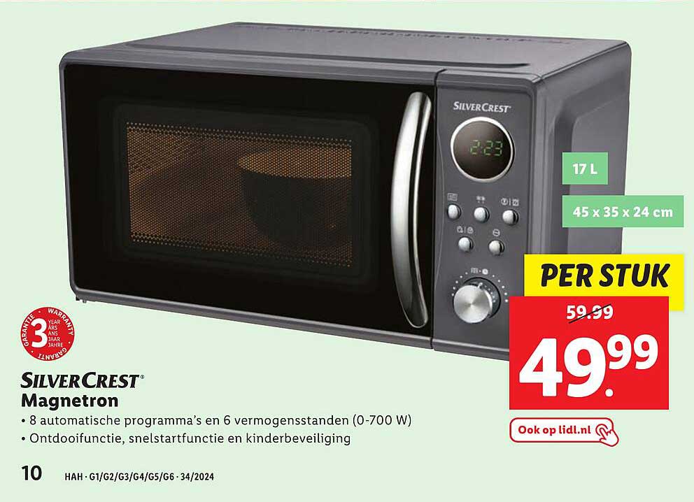 Silvercrest Magnetron aanbieding bij Lidl
