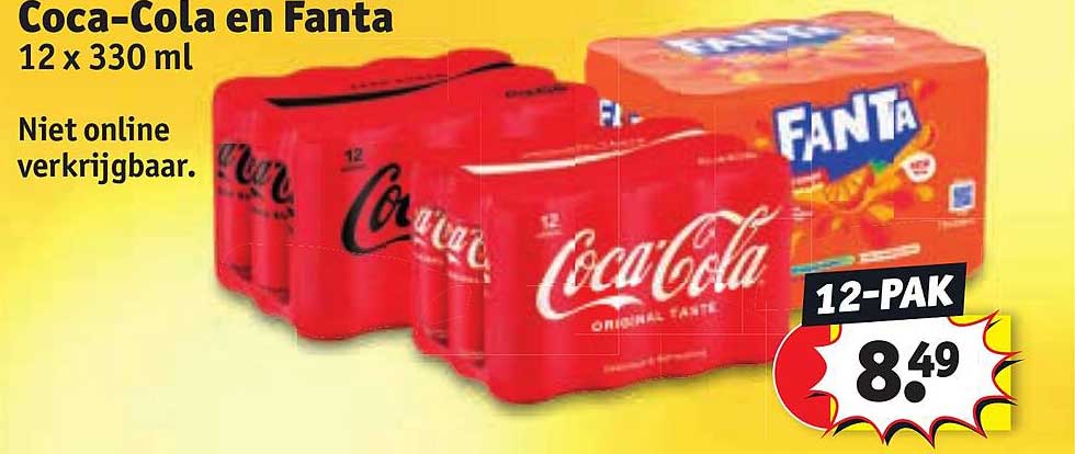 Coca-Cola En Fanta 12-Pak aanbieding bij Kruidvat