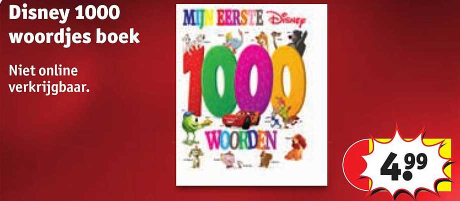 Disney 1000 Woordjes Boek aanbieding bij Kruidvat