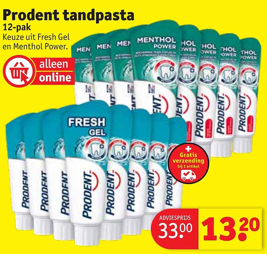 Prodent Tandpasta 12-Pak aanbieding bij Kruidvat