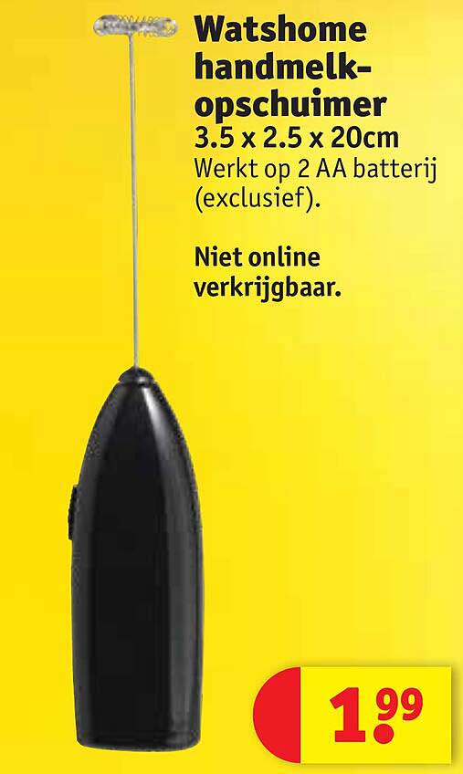 Watshome Handmelk-Opschuimer aanbieding bij Kruidvat