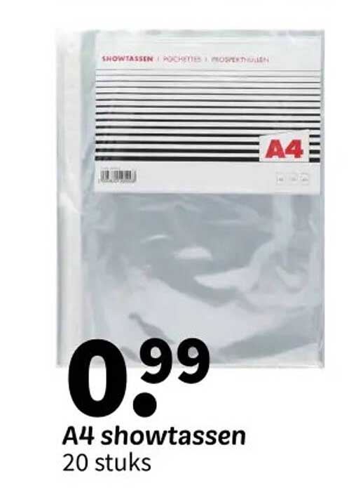 A4 Showtassen aanbieding bij Wibra