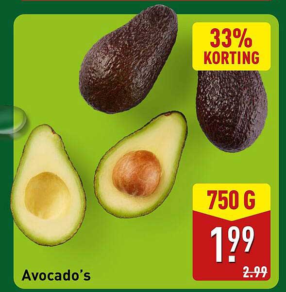 Avocado's aanbieding bij ALDI