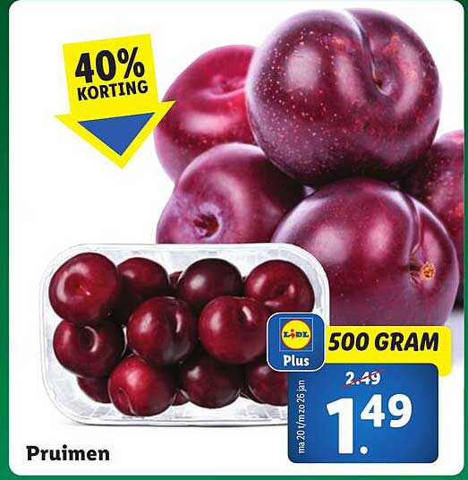Pruimen aanbieding bij Lidl