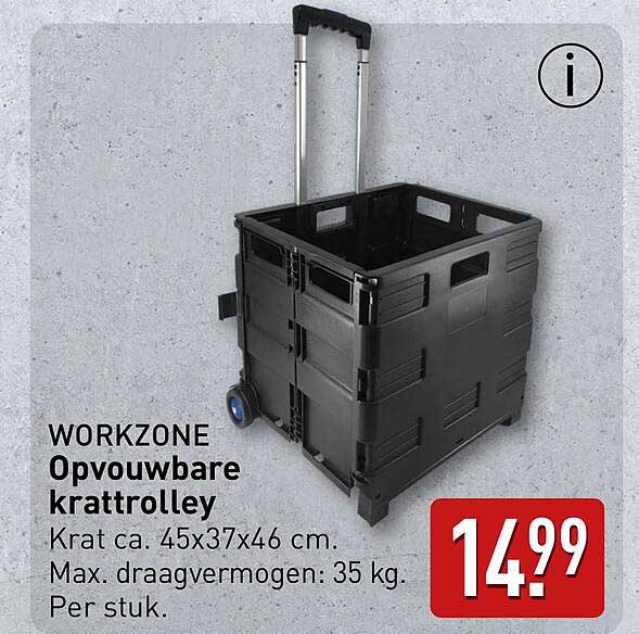 Workzone Opvouwbare Krat Trolley aanbieding bij ALDI
