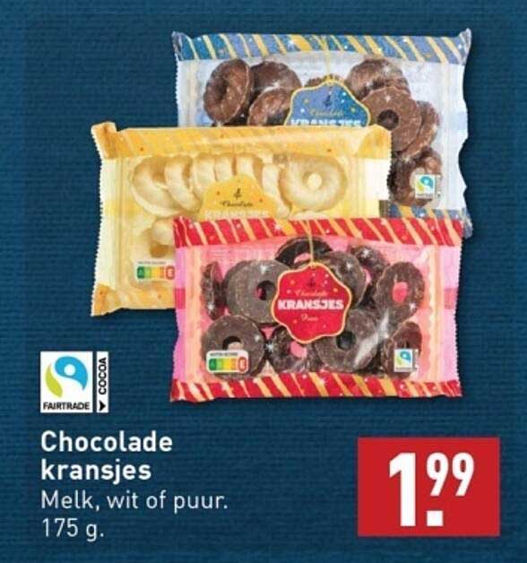 Chocolade Kransjes aanbieding bij ALDI