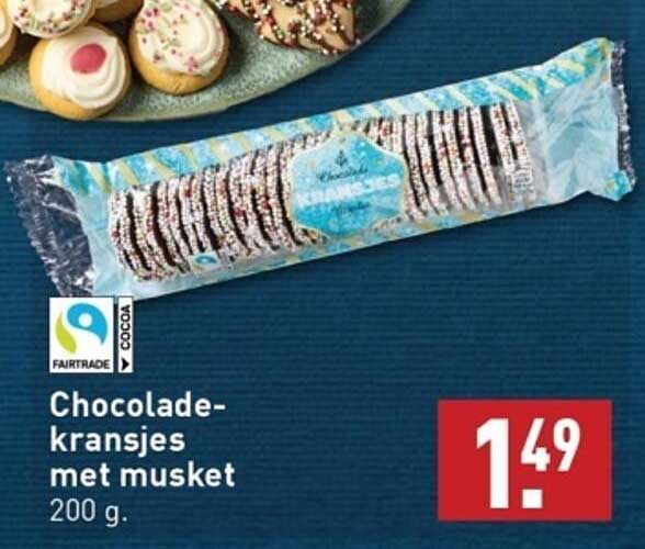 Chocolade-Kransjes Met Musket aanbieding bij ALDI