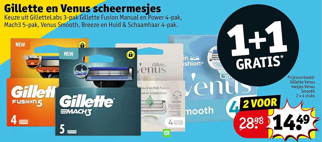 Gillette En Venus Scheermesjes aanbieding bij Kruidvat