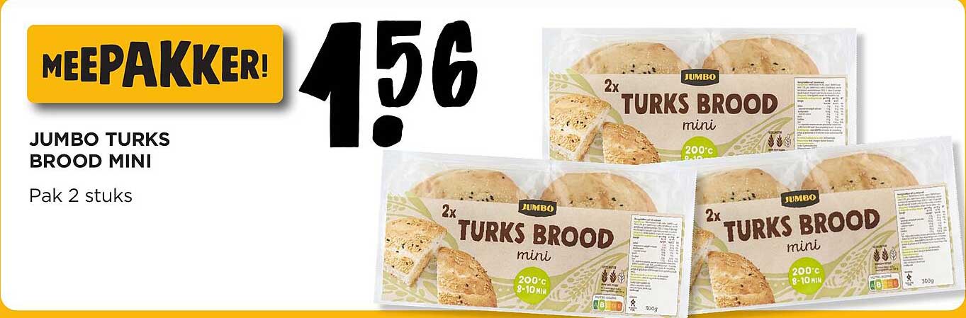 Jumbo Turks Brood Mini aanbieding bij Jumbo
