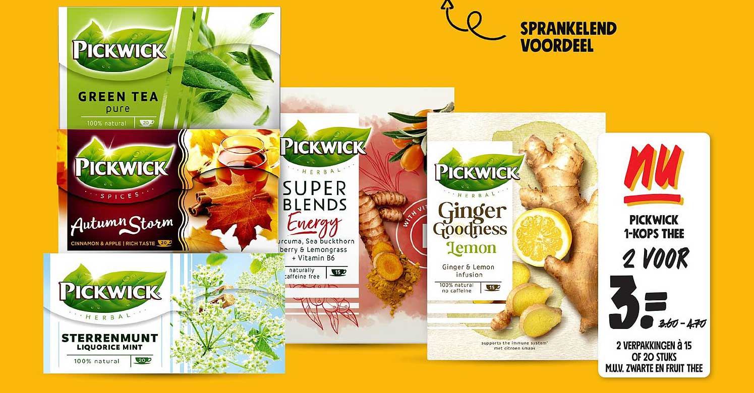 Pickwick 1-Kops Thee aanbieding bij Jumbo