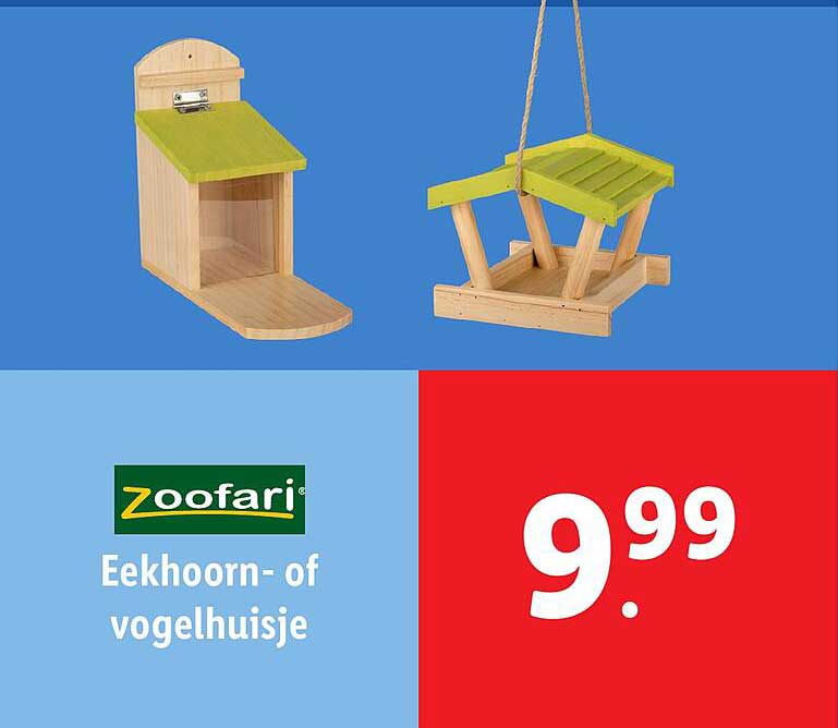 Zoofari Eekhoorn- Of Vogelhuisje aanbieding bij Lidl