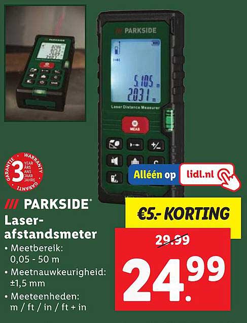 Parkside Laser-Afstandsmeter aanbieding bij Lidl