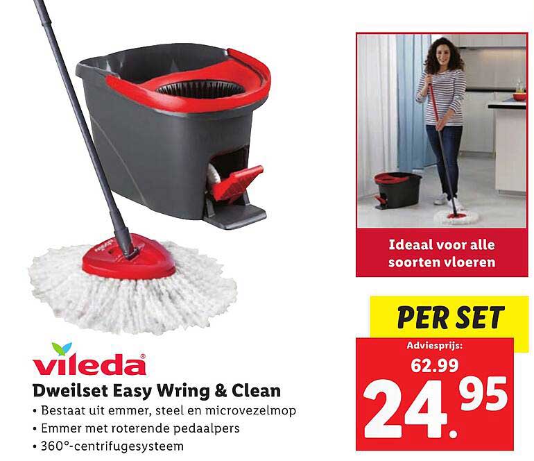 Vileda Dweilset Easy Wring & Clean aanbieding bij Lidl