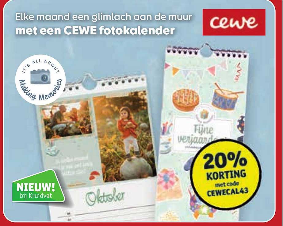 Cewe Fotokalender aanbieding bij Kruidvat