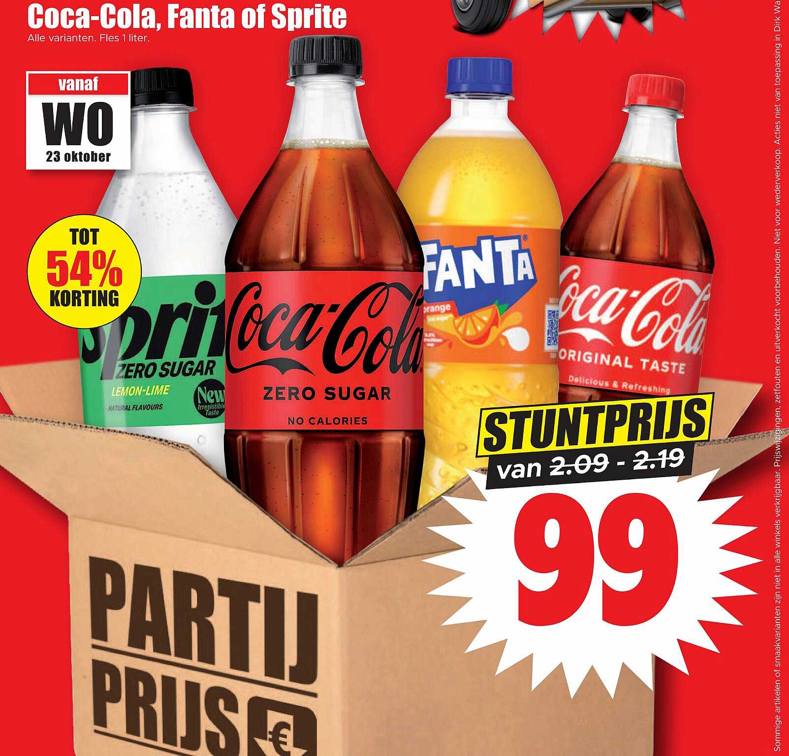 Coca-Cola, Fanta Of Sprite aanbieding bij Dirk