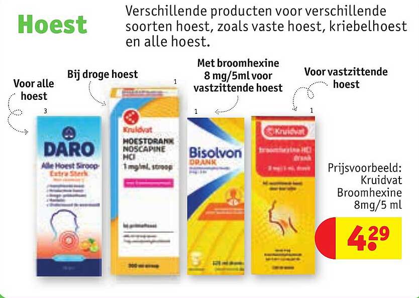 Hoest aanbieding bij Kruidvat