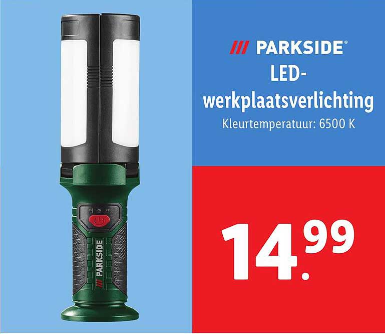 Parkside Led- Werkplaatsverlichting aanbieding bij Lidl