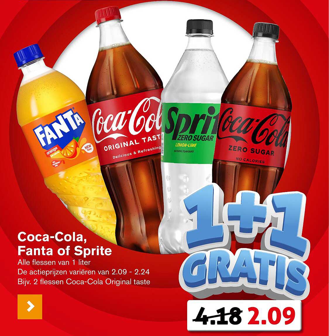 Coca-Cola, Fanta Of Sprite aanbieding bij Hoogvliet
