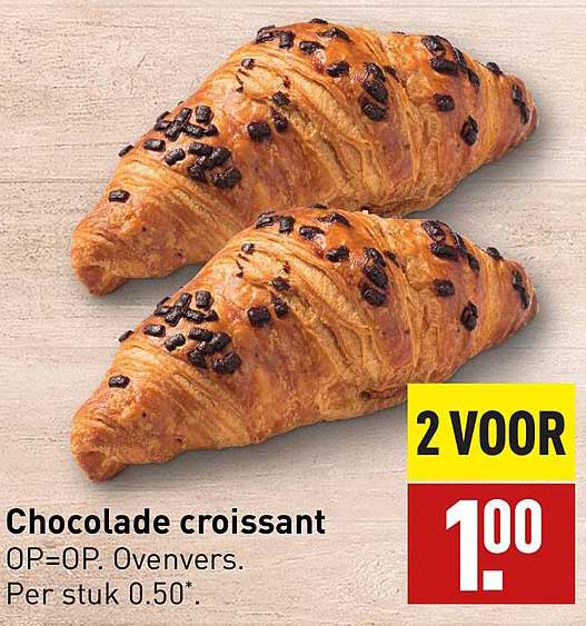 Chocolade Croissant aanbieding bij ALDI