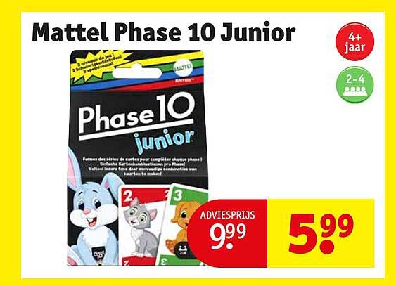 Mattel Phase 10 Junior aanbieding bij Kruidvat