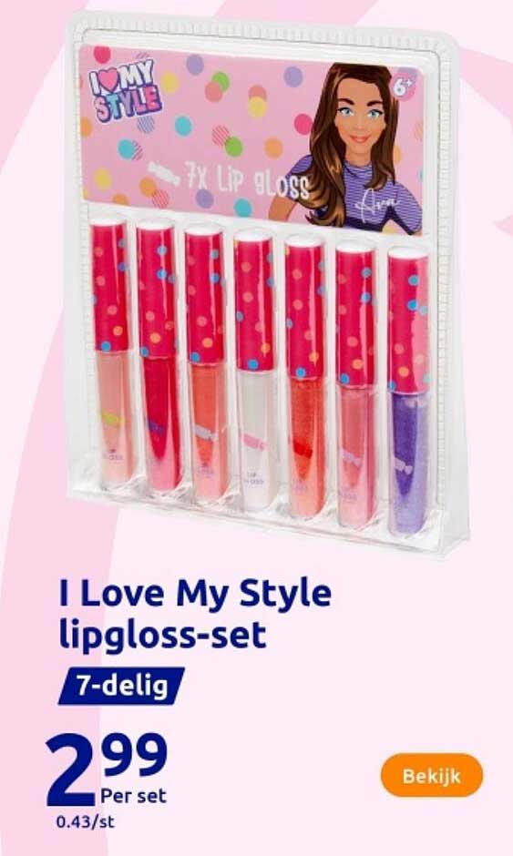 I Love My Style Lipgloss-Set aanbieding bij Action