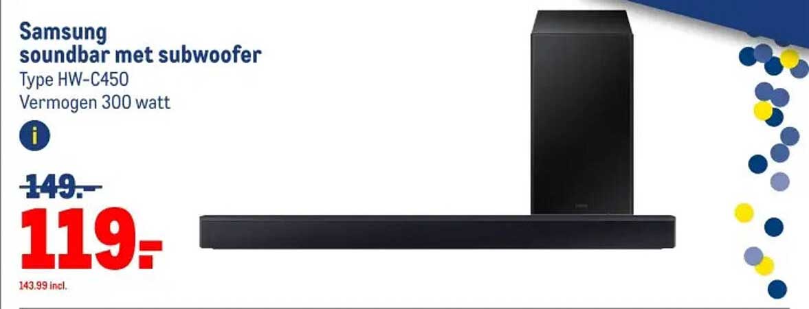 Samsung Soundbar Met Subwoofer aanbieding bij Makro
