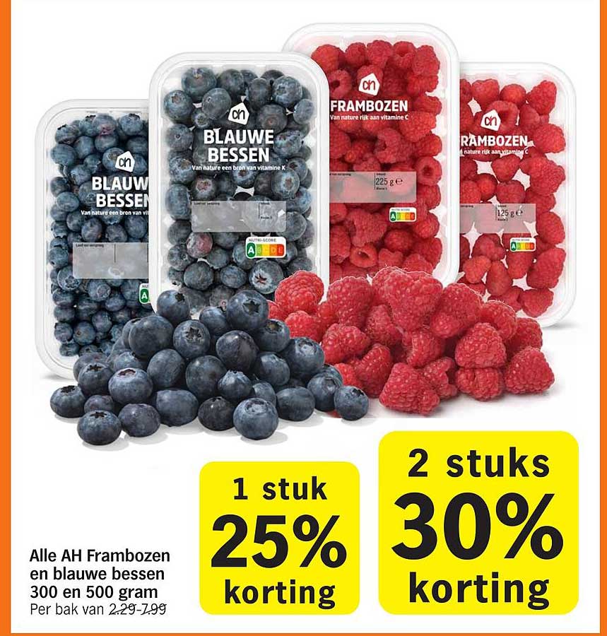 Alle Ah Frambozen En Blauwe Bessen aanbieding bij Albert Heijn