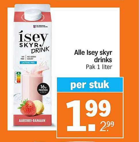 Alle Isey Skyr Drinks aanbieding bij Albert Heijn